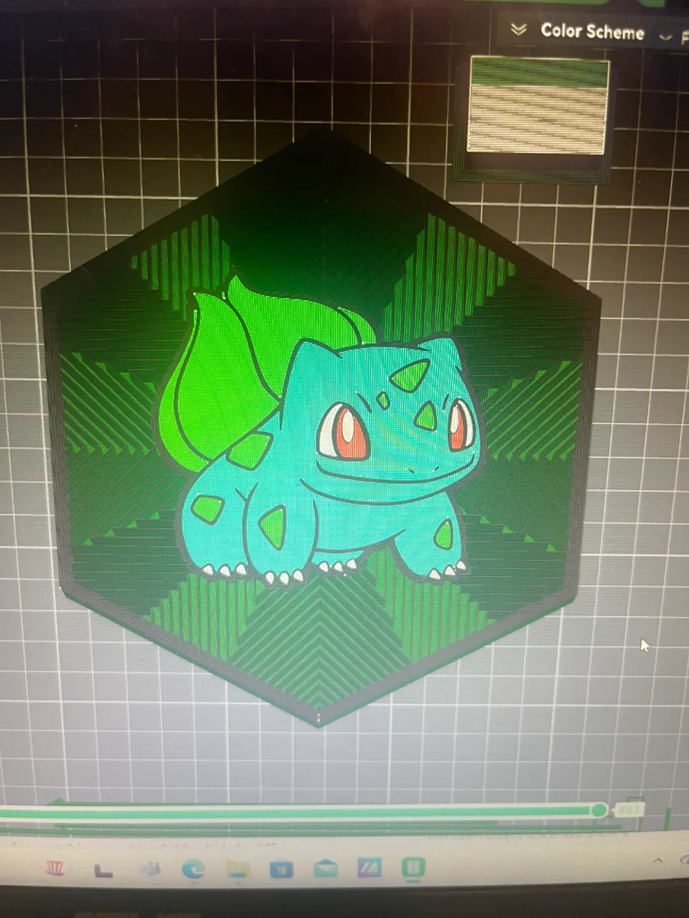 01 Bulbasaur Hex Art by Laced Up Prints - MakerWorld
