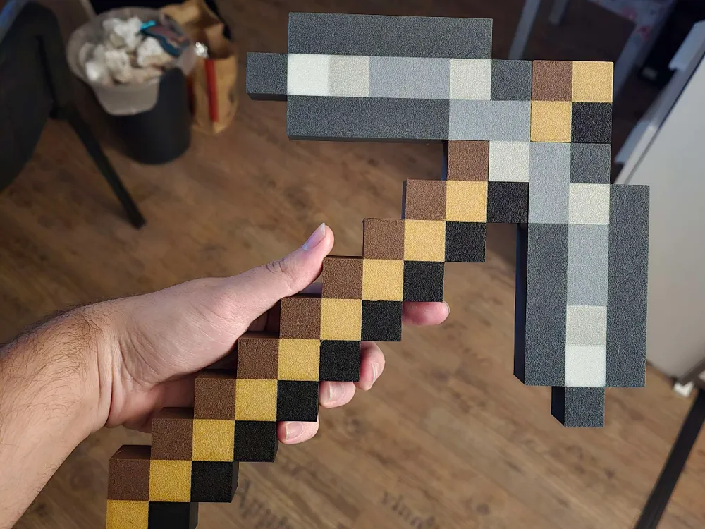 Minecraft Pickaxe (iron/stone) by Sgt.Miningdrill - MakerWorld