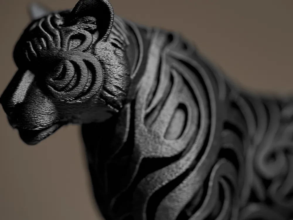 Designer TIGER Sculpture - Free 3D Print Model - MakerWorld