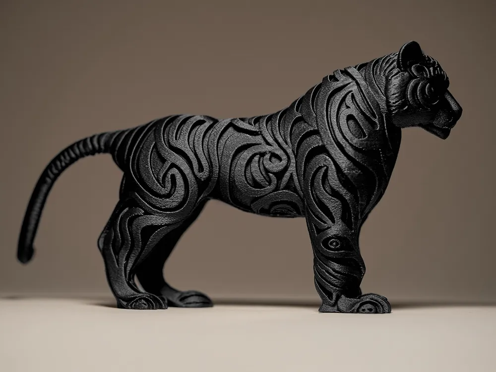 Designer TIGER Sculpture - Free 3D Print Model - MakerWorld