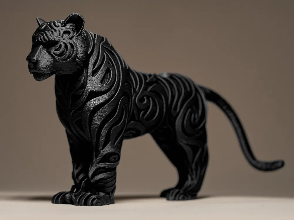 Designer TIGER Sculpture - Free 3D Print Model - MakerWorld
