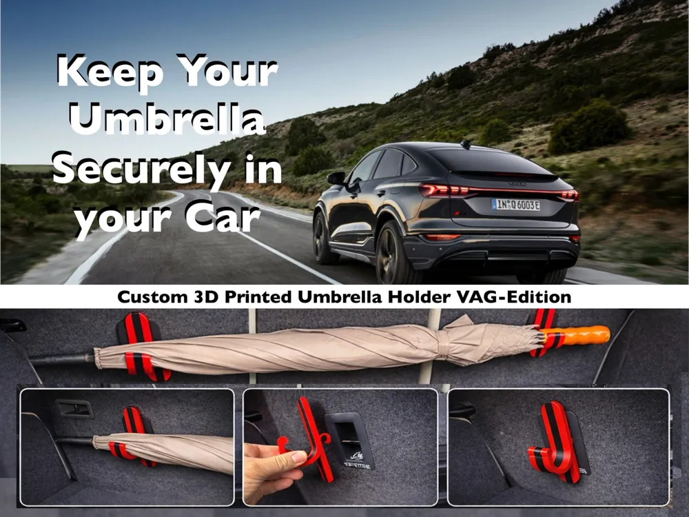 VAG ISOFIX Umbrella Car Hook Volkswagen, Audi,Seat - Free 3D Print ...
