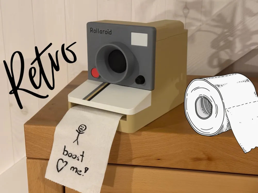 Polaroid Camera Toilet Paper Dispenser by elikoll MakerWorld: Download ...