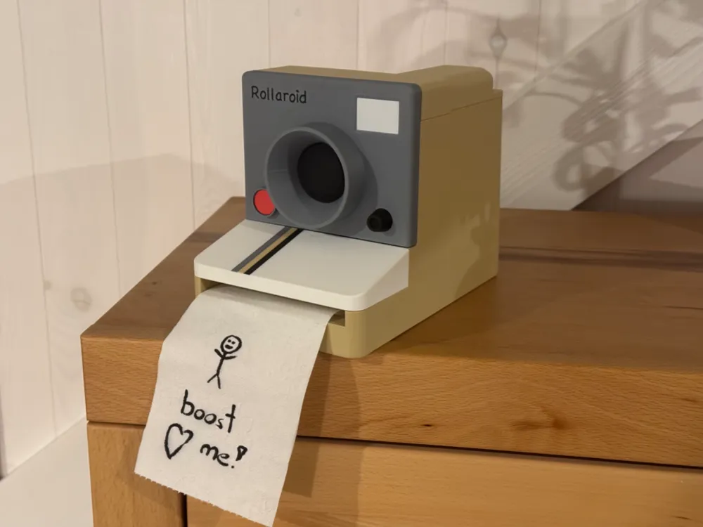Polaroid Camera Toilet Paper Dispenser - Free 3D Print Model - MakerWorld