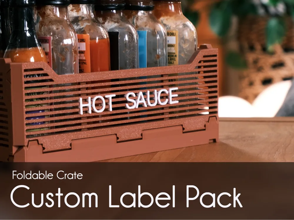 Foldable Crate : Custom Label Pack by Hugo MakerWorld: Download Free 3D ...