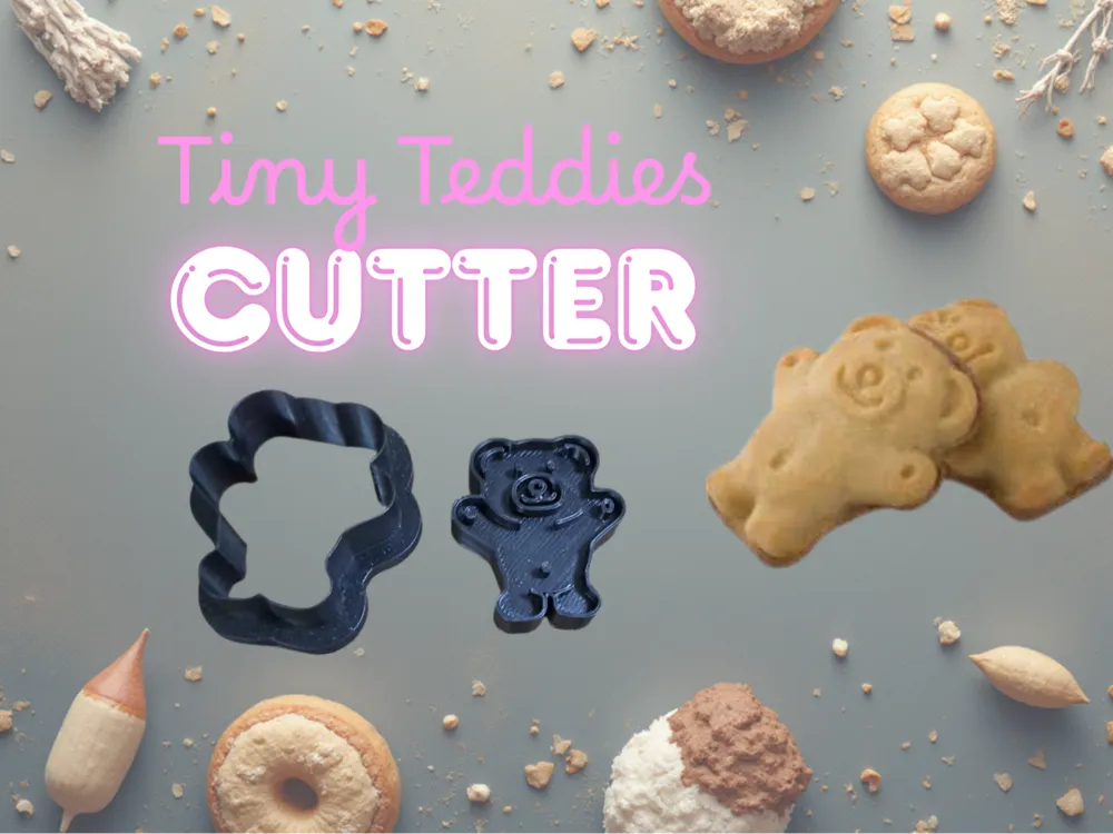 Tiny Teddy Cookie Cutter - Free 3D Print Model - MakerWorld