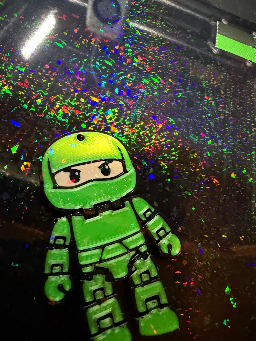 Figura Flexível de Ninja Verde, Imprimir no Local (3 Cores) - Modelo ...