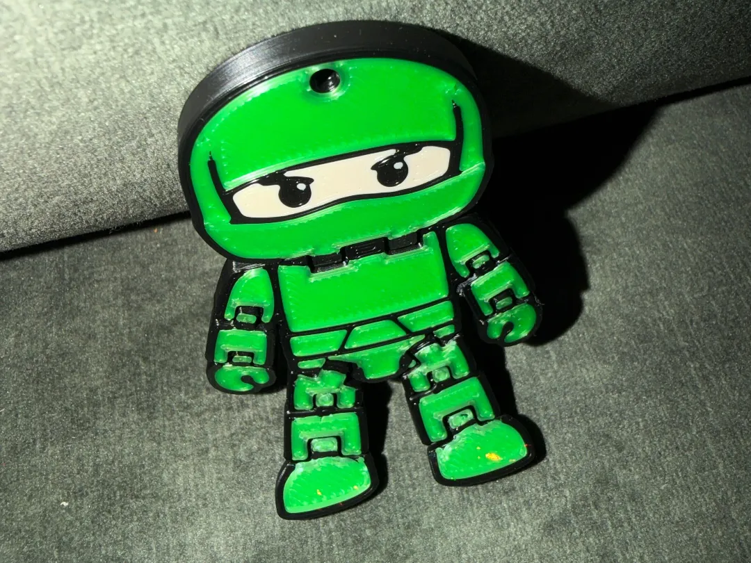 Figura Flexível de Ninja Verde, Imprimir no Local (3 Cores) - Modelo ...