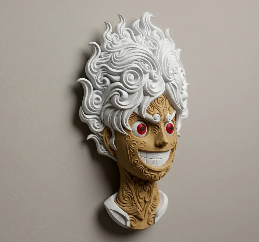 Luffy Gear 5 (Nika) - Wall art - One piece - Free 3D Print Model ...