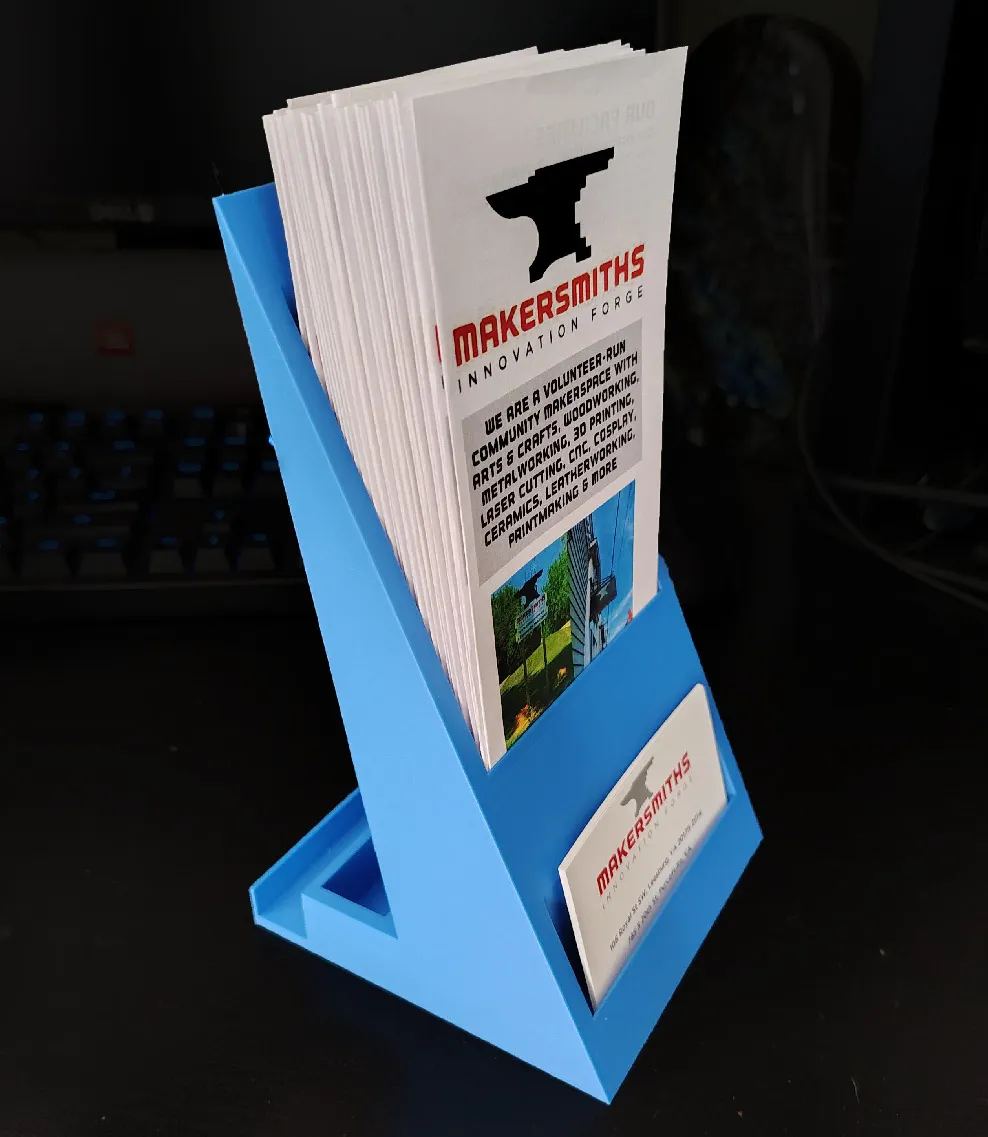 Brochure and Business Card Stand by Squeak MakerWorld: Download Free 3D Models
