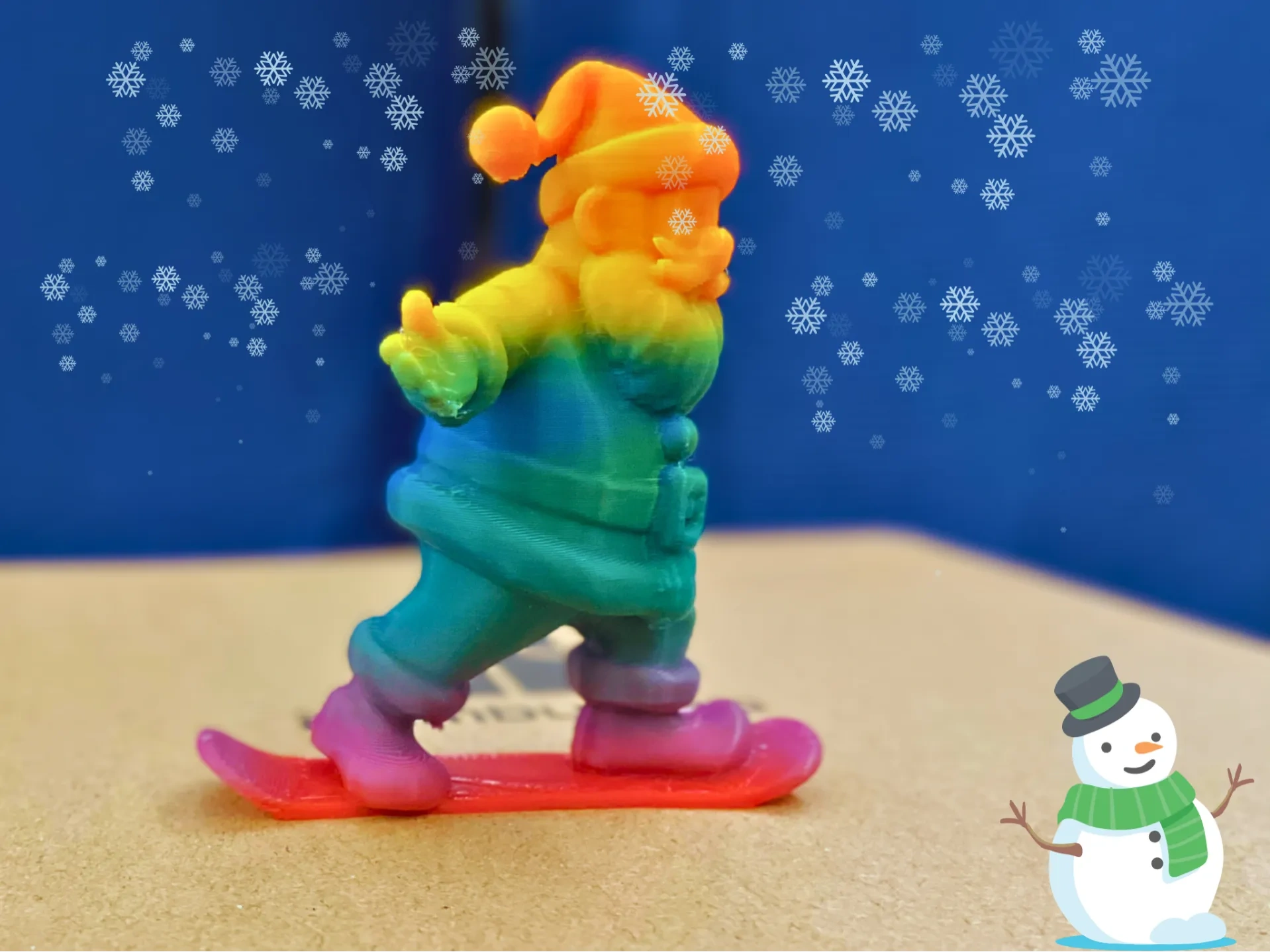 Santa Claus Skiing Series-Embracing Every Snowflake by KathyLi - MakerWorld