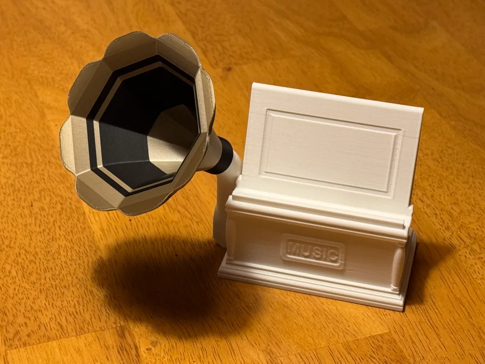 phonograph phone stand / amplifier by Anko MakerWorld: Download Free 3D ...