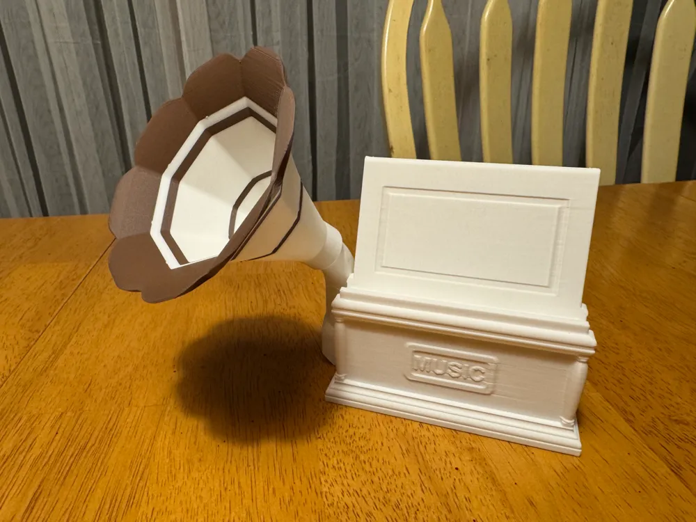 phonograph phone stand / amplifier by Anko MakerWorld: Download Free 3D ...