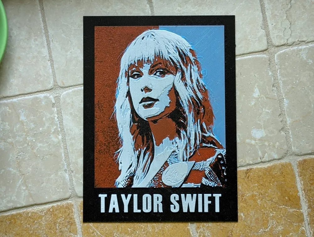 Taylor Swift Pop Portrait Hueforge by suaimondi - MakerWorld