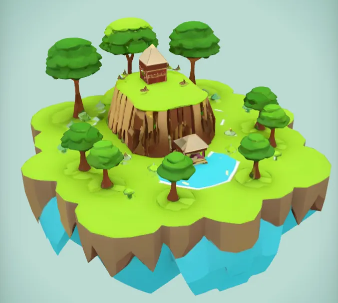 Floating Island - Free 3D Print Model - MakerWorld