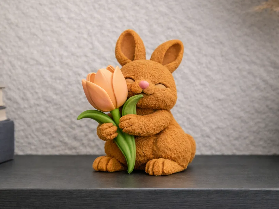 Cute Tulip Easter Bunny | Bunny Collection - Free 3D Print Model ...