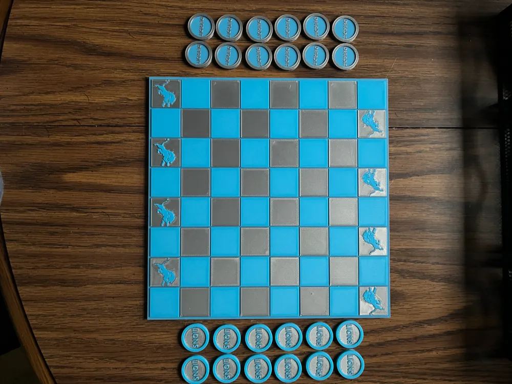 Detroit Lions Checkerboard Remixed by fnapier68 MakerWorld: Download ...