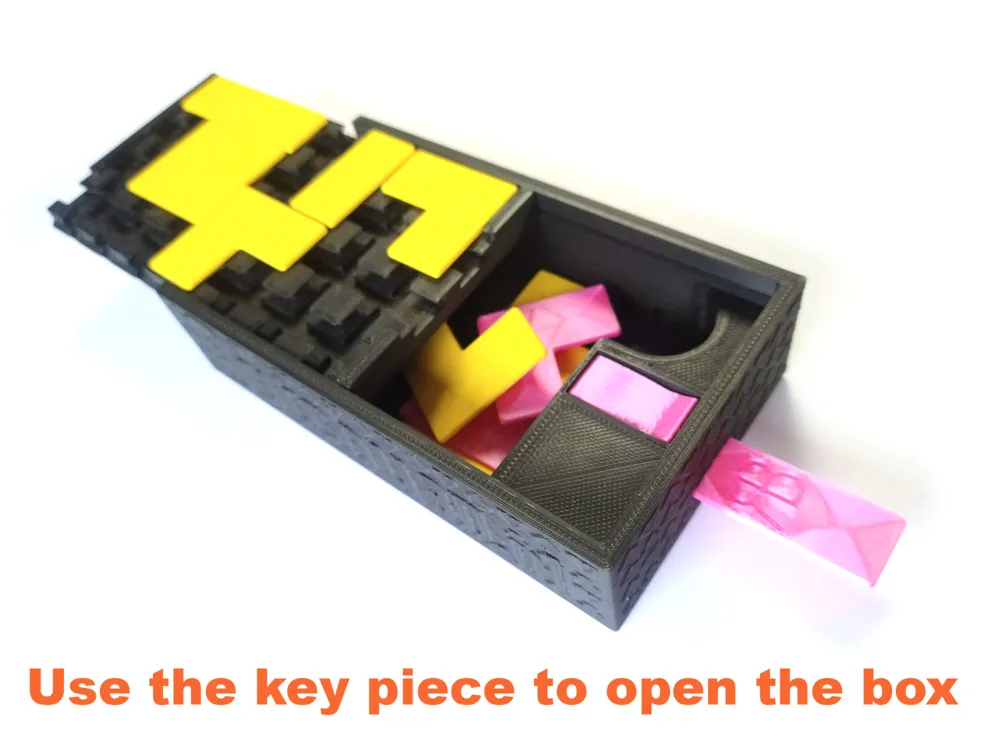 Sliding Puzzle Box (get the key out to open box) - Free 3D Print Model ...