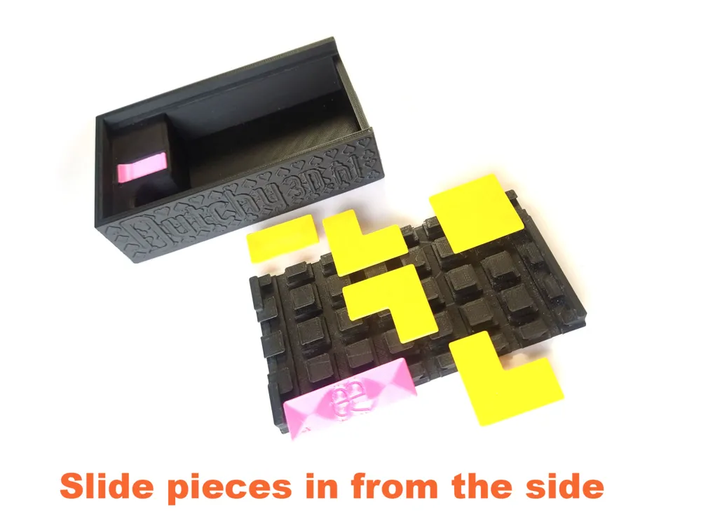 Sliding Puzzle Box (get the key out to open box) by Rossero - MakerWorld