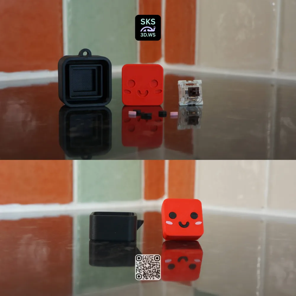 Kawaii Face cube No AMS Switch Clicker Fidget - Free 3D Print Model ...