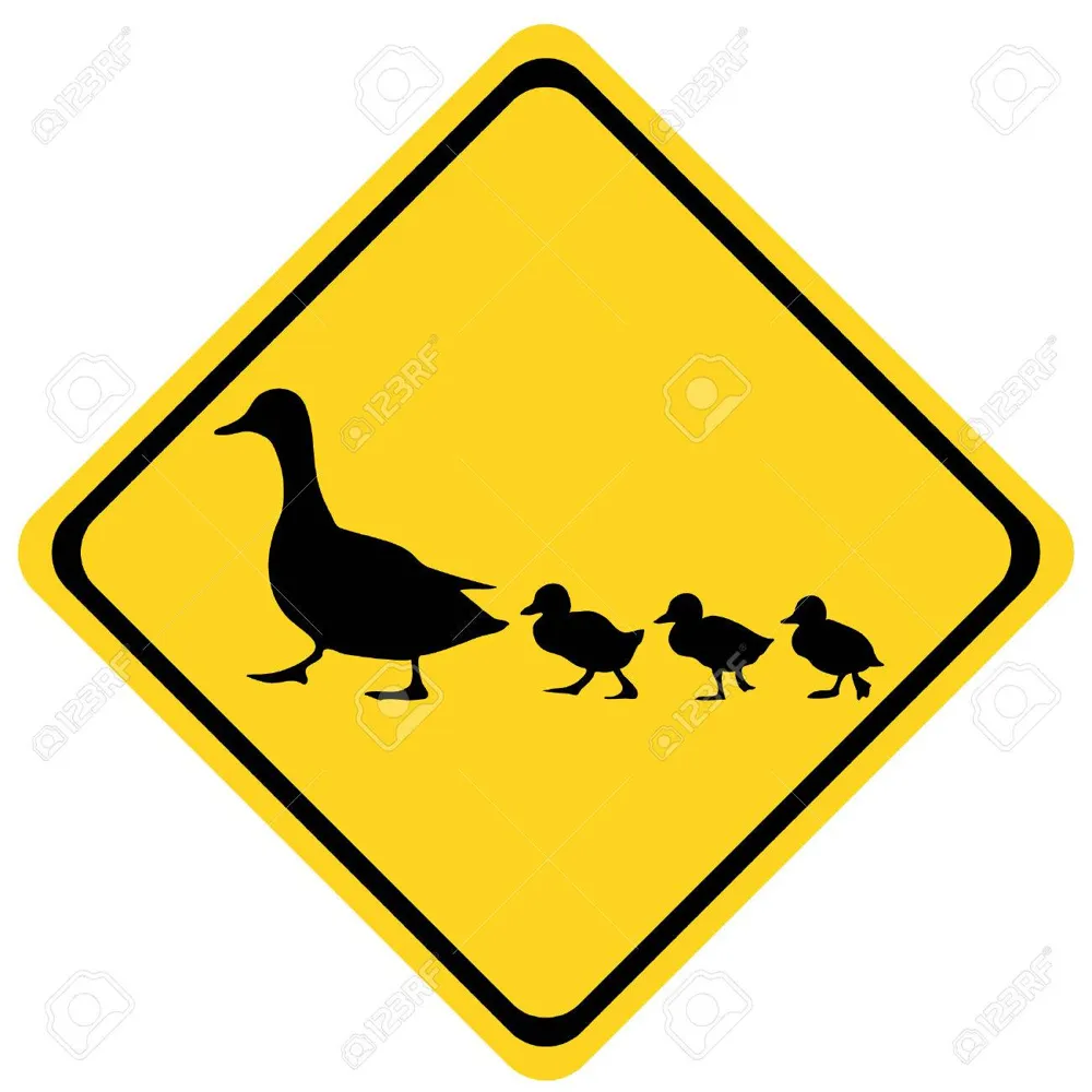 Duck Crossing Sign Yellow and Black by AgelessMakerWorld: Download Free ...