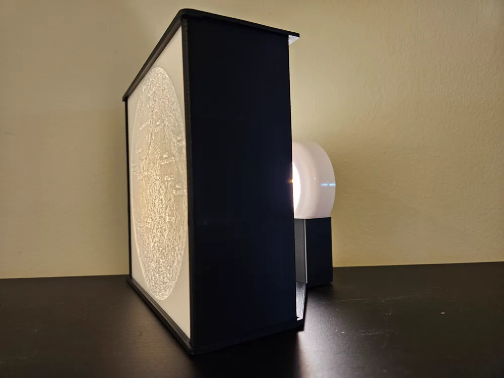 Moon Map Lithophane, Visible Features Labelled by BK2455 MakerWorld ...