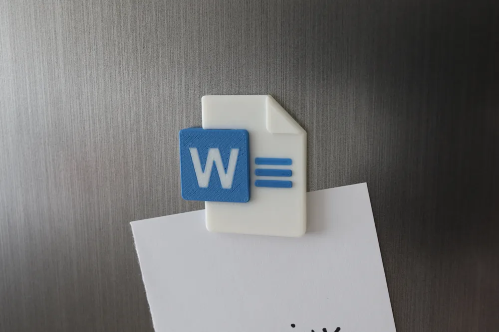 Microsoft Office Fridge Magnets - Excel Word - Free 3D Print Model ...