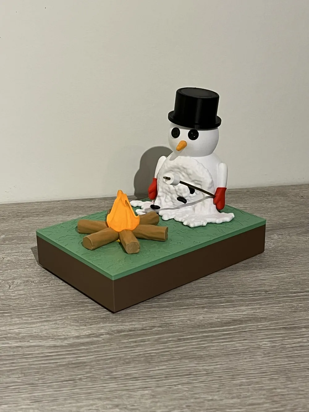Snowman in Trouble – The Campfire Meltdown (LED) - Free 3D Print Model ...