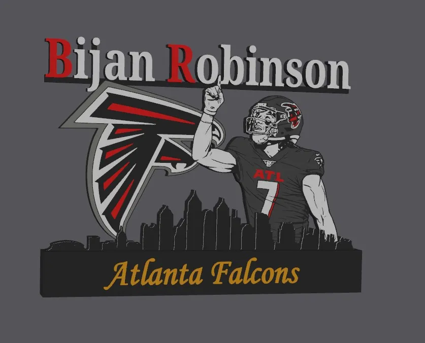 NFL - Atlanta Falcons Bijan Robinson Display! – Kostenloses 3D ...