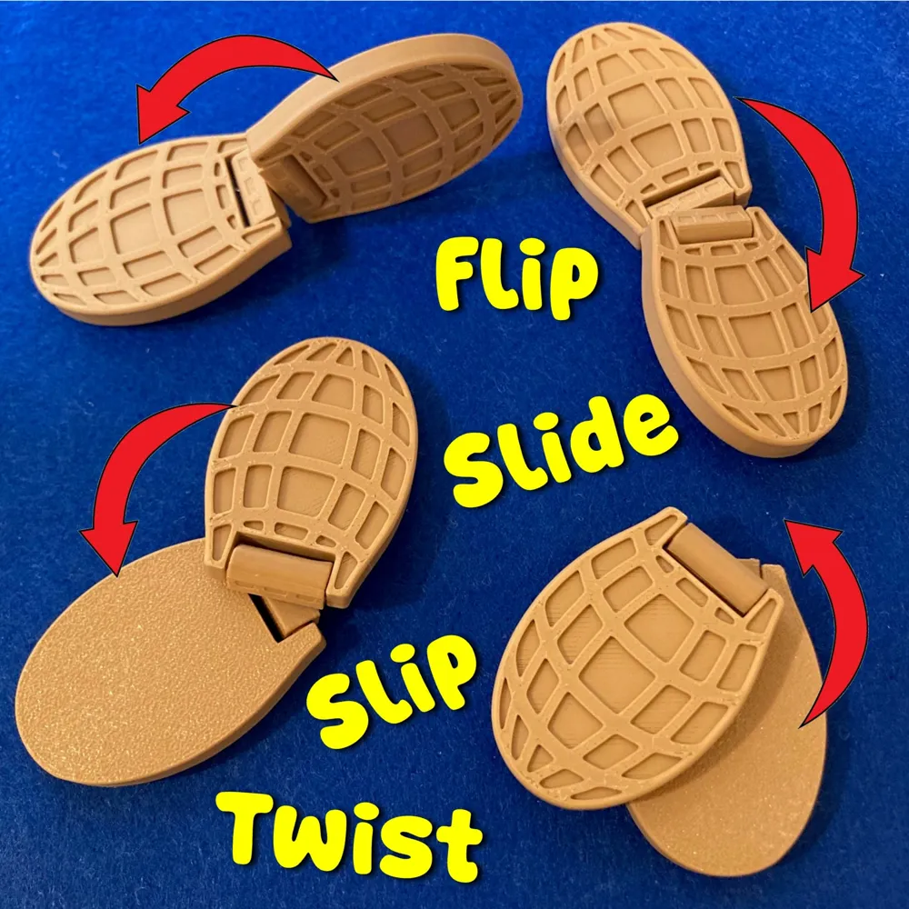 Peanut Slide and Flip Fidget (37 min) by SpacedOut MakerWorld: Download ...