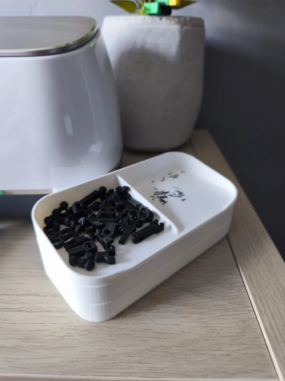Easy-Access Stackable Tray with Lid: 2 Compartment by ...