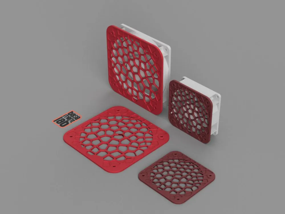 Cooling Fan Cover 80 / 120 mm Voronoi Design by BasementLAB MakerWorld ...