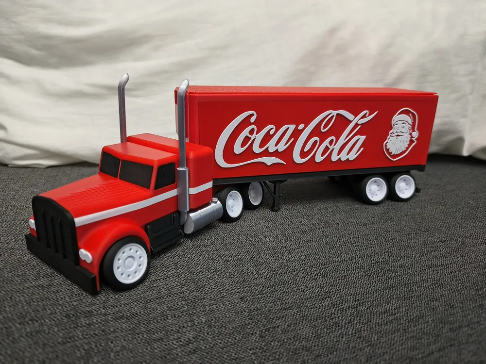 Tooned Semi truck - Xmas edition by soarpix MakerWorld: Download Free 3D Models