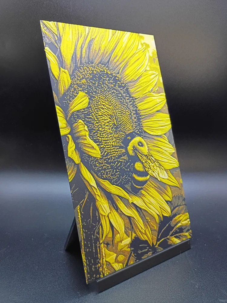Sunflower x Bumble Bee - Free 3D Print Model - MakerWorld