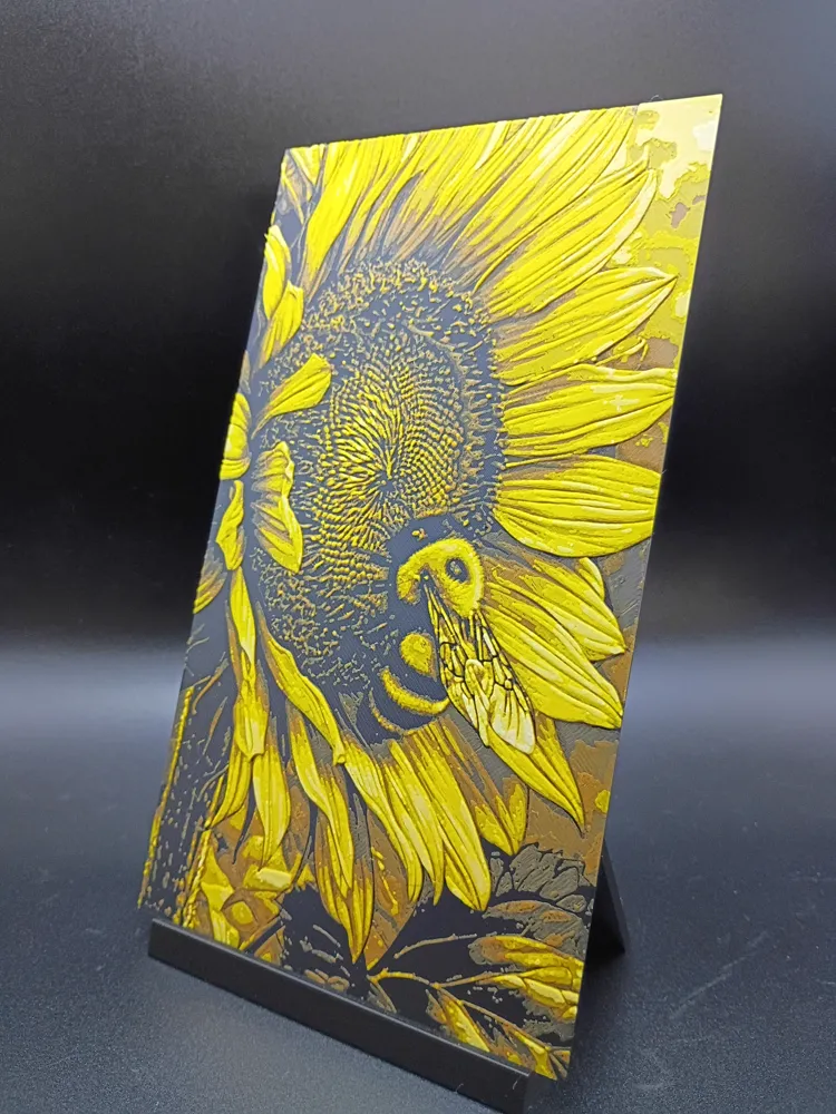 Sunflower x Bumble Bee - Free 3D Print Model - MakerWorld