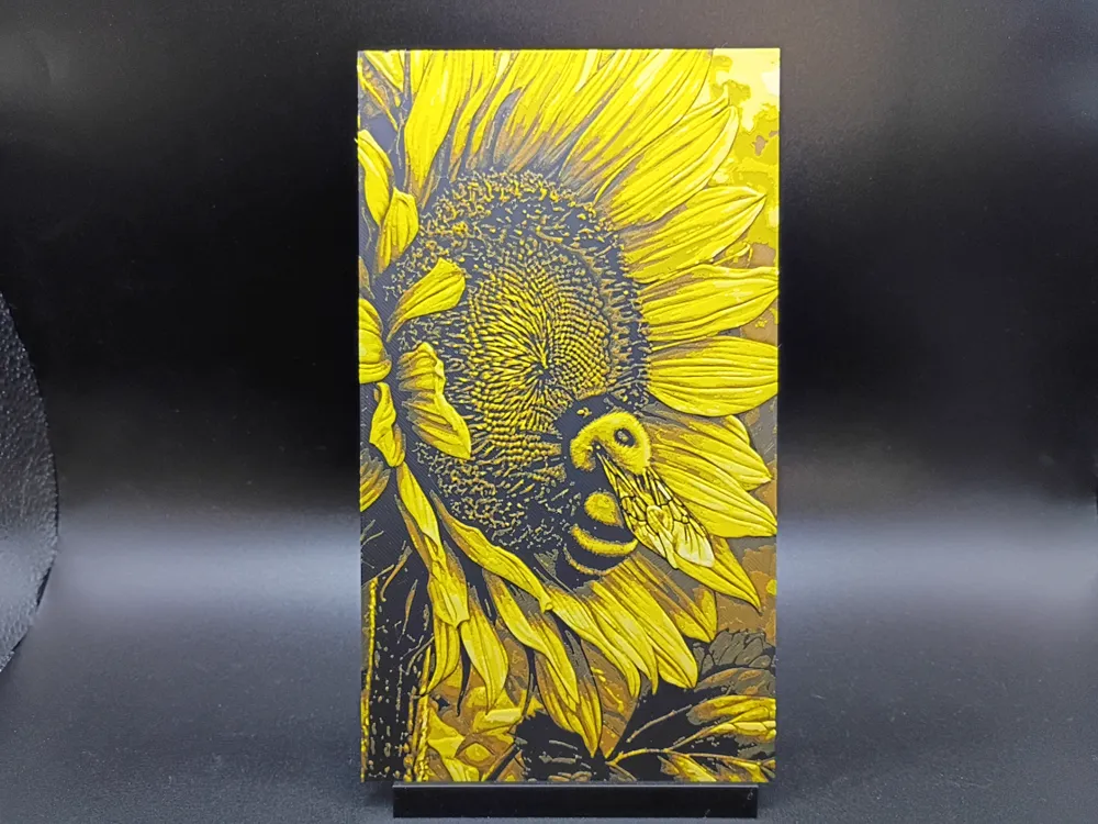 Sunflower x Bumble Bee - Free 3D Print Model - MakerWorld