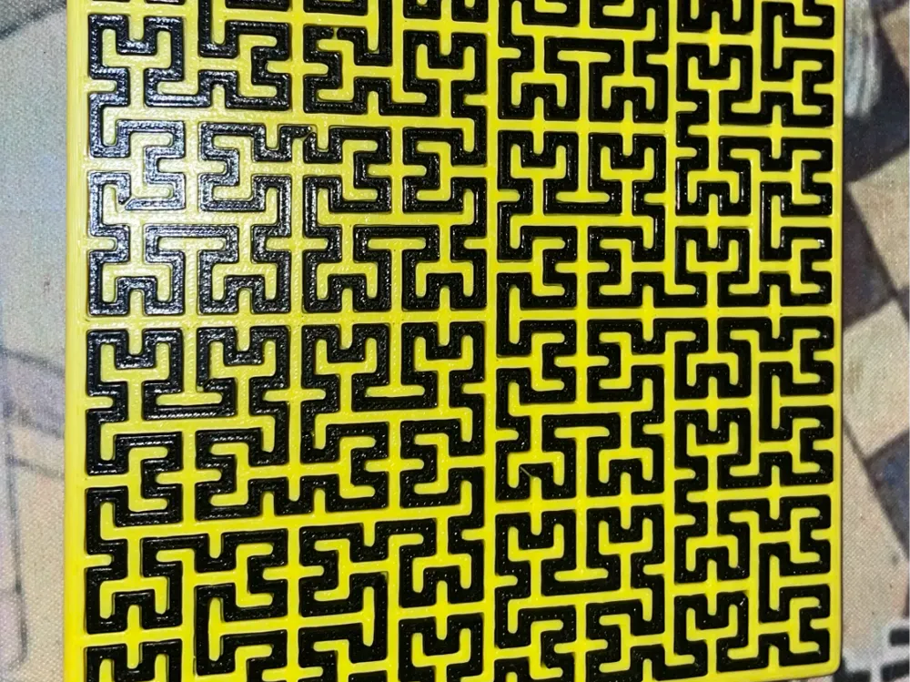 Hilbert's Curve- 14 Puzzle Pieces & 1 Puzzle Board - Free 3D Print ...