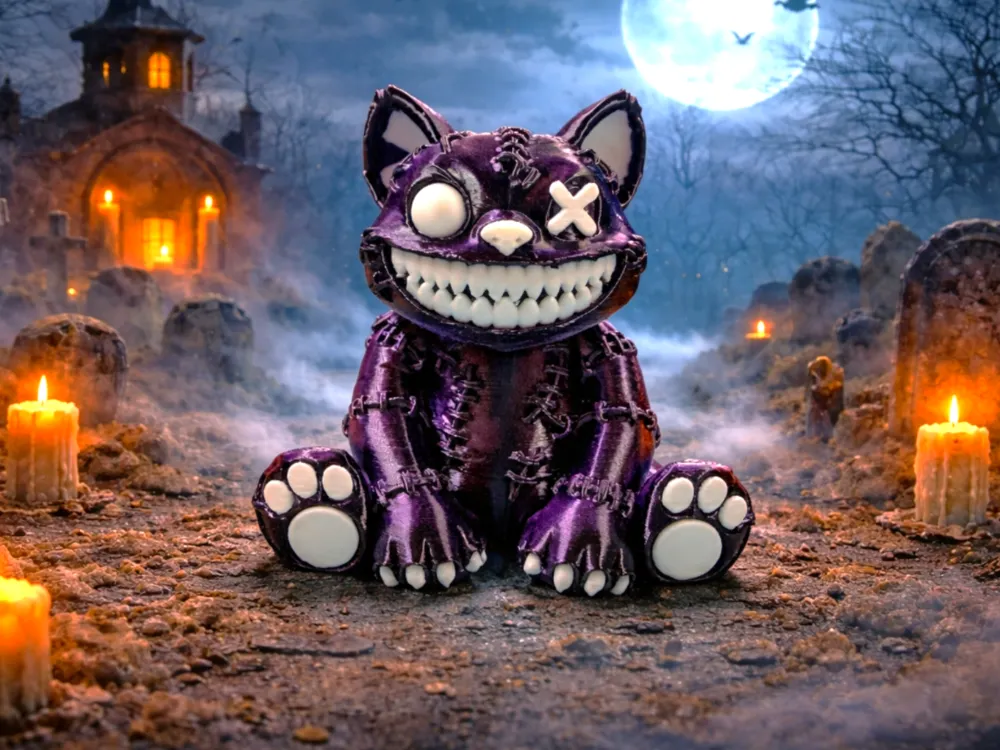 Ugly Horror Cat - Grinning Cat of Damnation - Free 3D Print Model ...