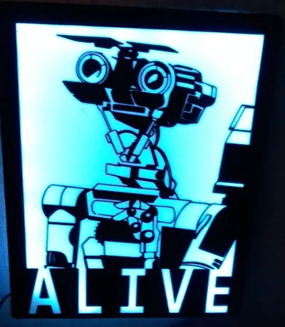 Johnny 5 short circuit light box by Balorfan85 - MakerWorld