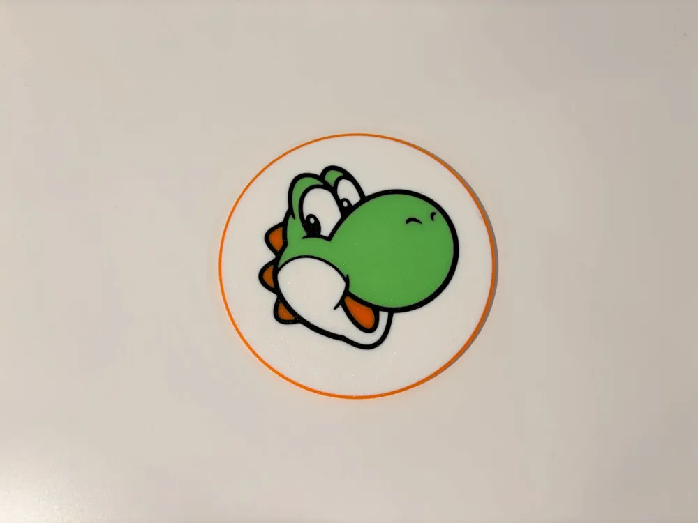 Yoshi drink coaster by Tinker Link MakerWorld: Download Free 3D Models