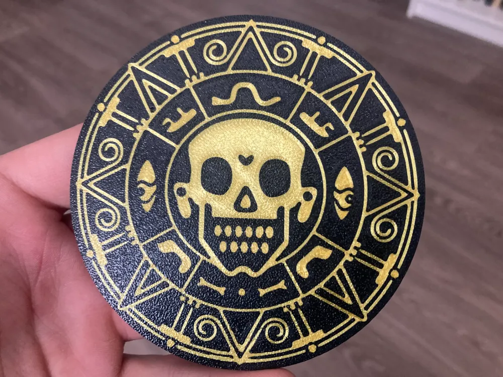 Pirate coin coaster by jakubhroch - MakerWorld