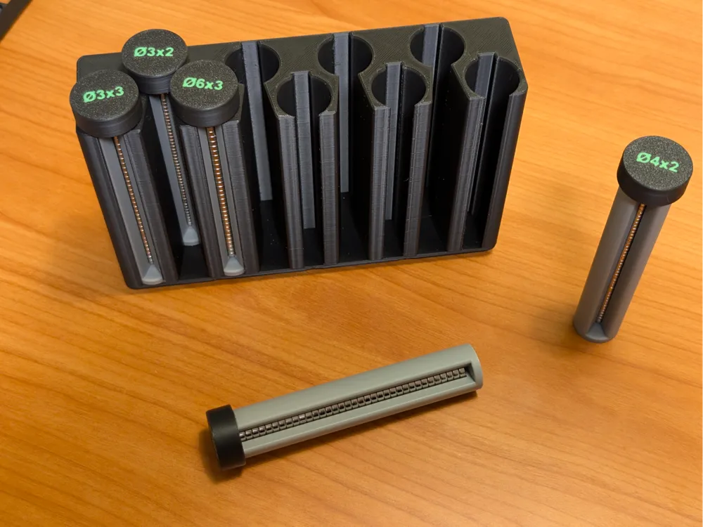 Gridfinity Magnet Tube Holder (for Magnet Tubes) - Free 3D Print Model ...
