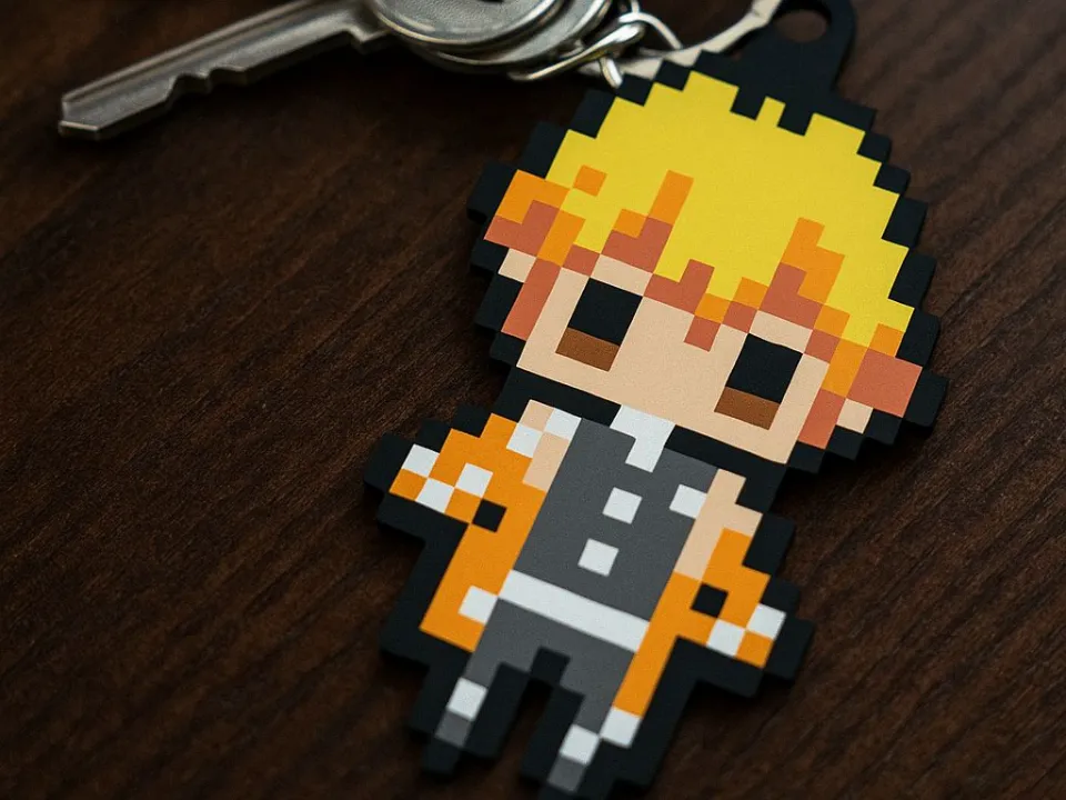 Demon Slayer - Zenitsu - Pixel Art Logo by Emacigno MakerWorld ...