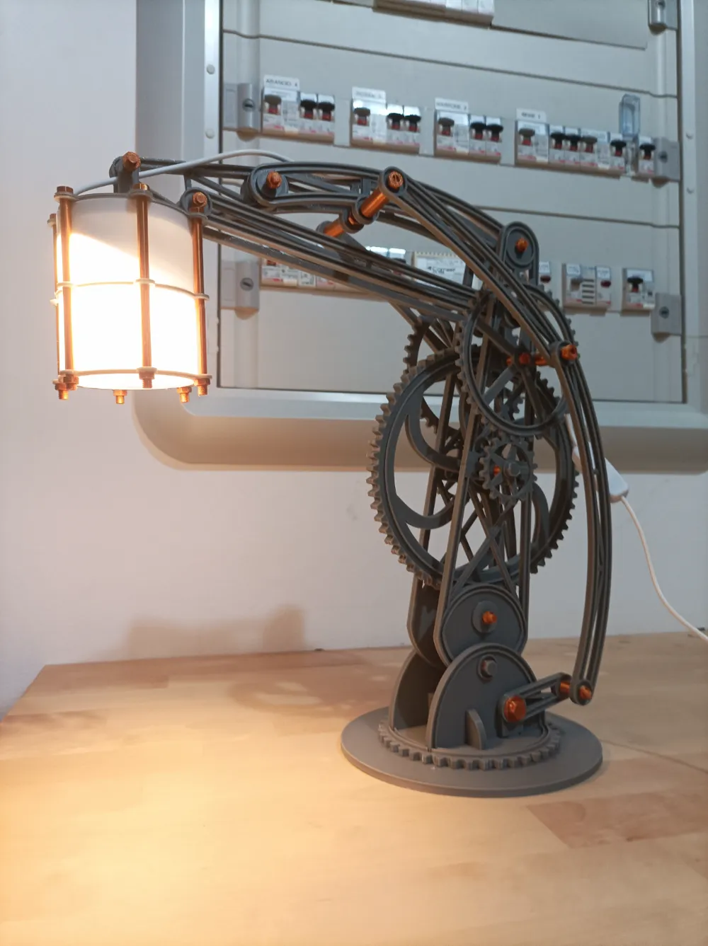 posable steampunk led lamp with bambulab kit001 by fmor MakerWorld ...
