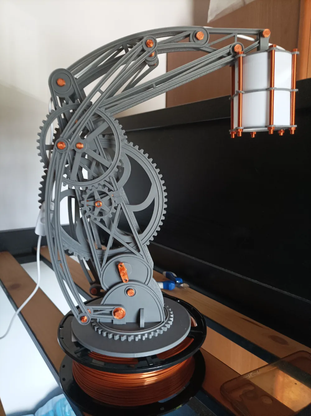 posable steampunk led lamp with bambulab kit001 - Free 3D Print Model ...