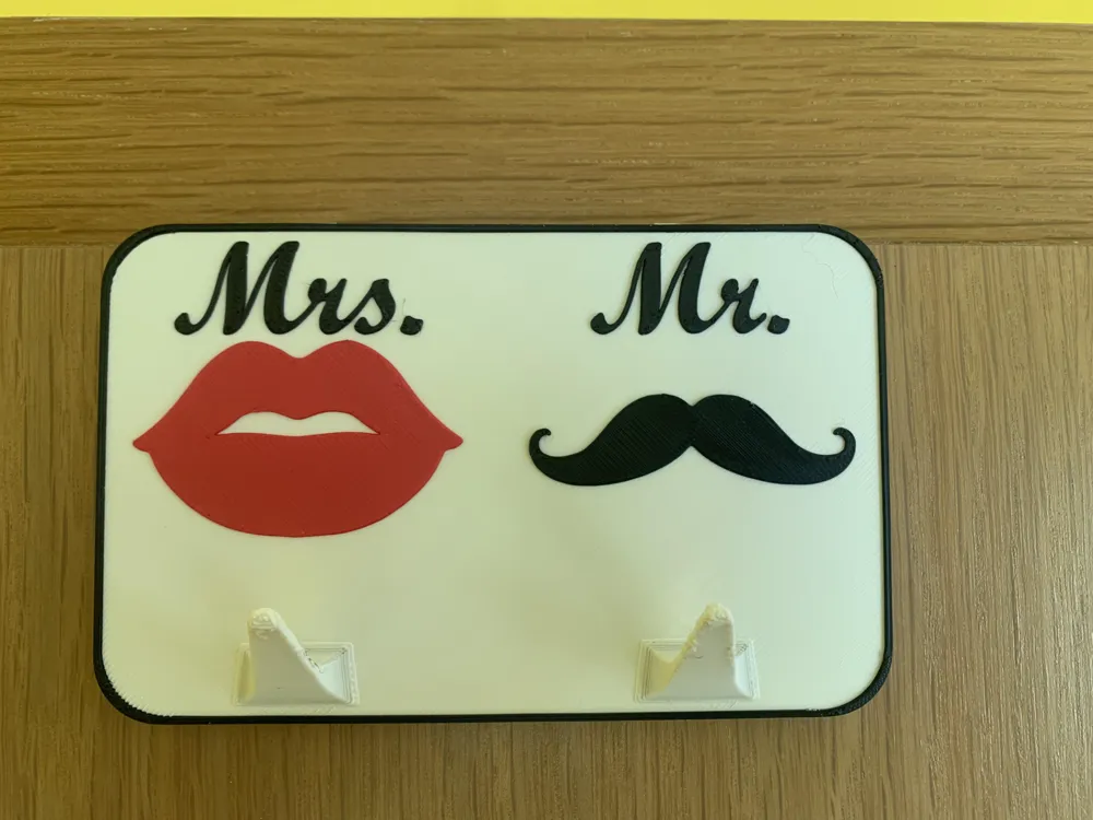 Mrs. and Mr. Over The Door Hook by gasper3DP - MakerWorld