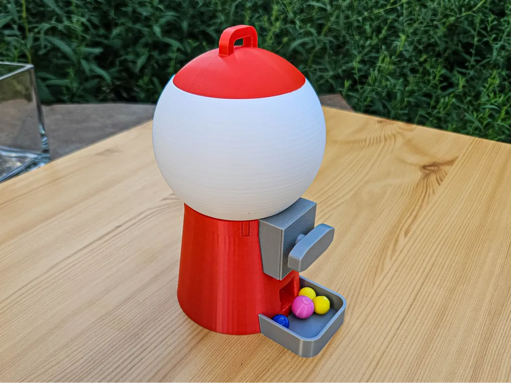 Gumball Machine Working With Only 3D Printed Parts - Free 3D Print ...