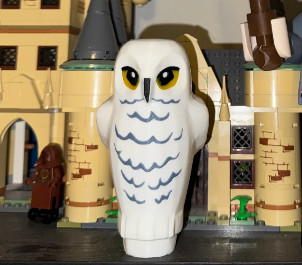 XL Brick Figure 500% Snowy Owl by Morgus MakerWorld: Download Free 3D ...