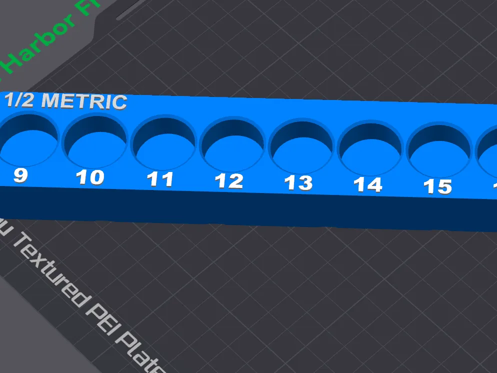 Gridfinity 1/2 metric socket set by Cattywhompus MakerWorld: Download Free 3D Models