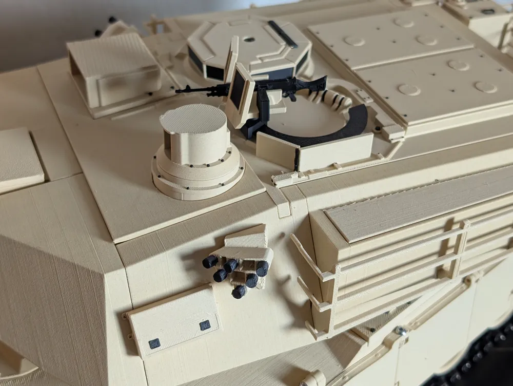 M1A2 Abrams RC 1:16 CyberBrick Tank - Free 3D Print Model - MakerWorld